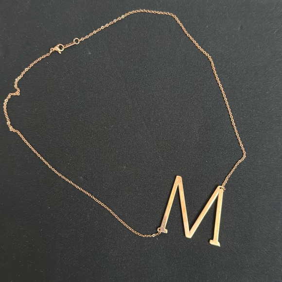 Jewelry | Rose Gold M Necklace | Poshmark